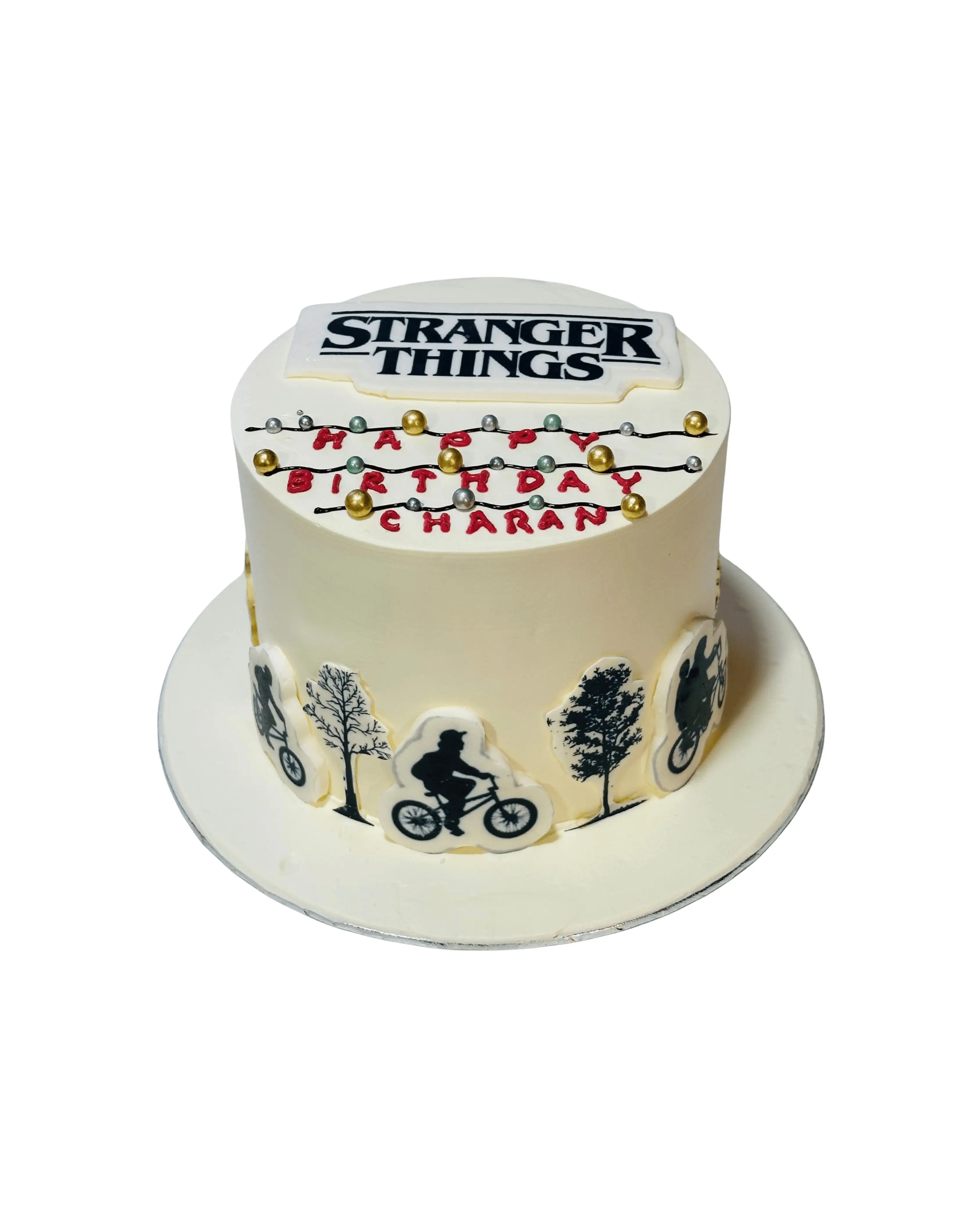 Stranger Things Theme Cream Cake | Fab Cakes